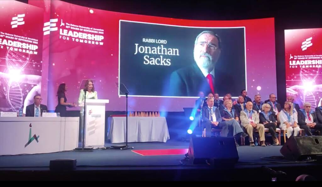 Rabbi Sacks Receives Posthumous Honorary Doctorate from Hebrew U | The ...