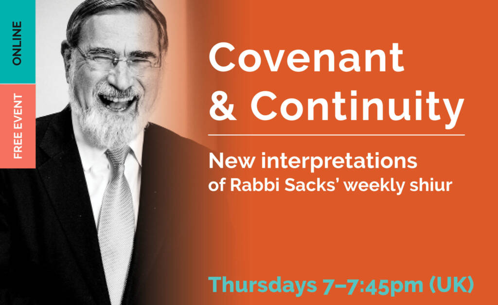 A free weekly course offered by LSJS | The Rabbi Sacks Legacy